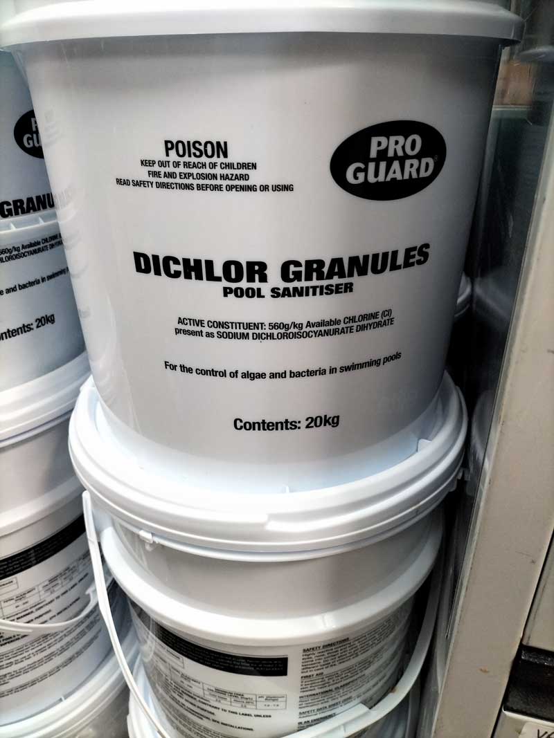 20kg chlorine (Dichlor Granules) - Marina Pools Capalaba